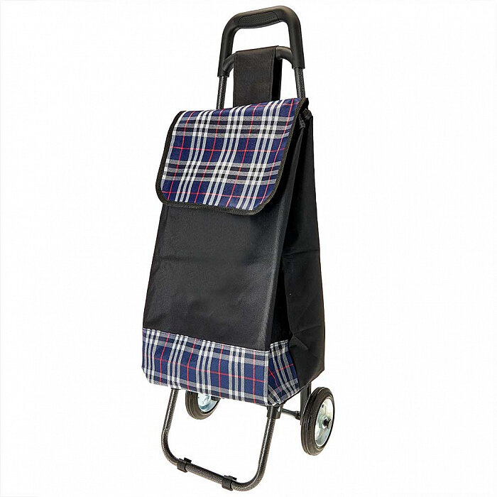 Сумка-тележка Delta DT-120 багажная ручная, с металлическими колесами, черная