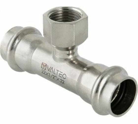 Тройник нержавеющая сталь Valtec 22х 3/4"х22мм ВР (5/40) VTi.932. I.220522