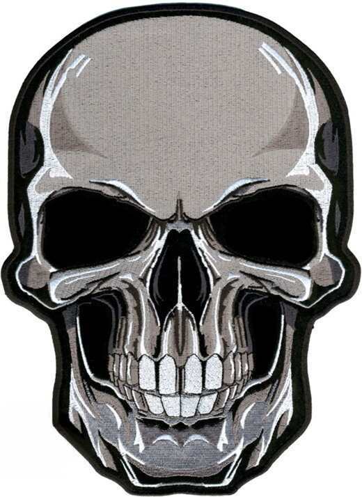 Нашивка HARDCORE SKULL байкерская — фото 1