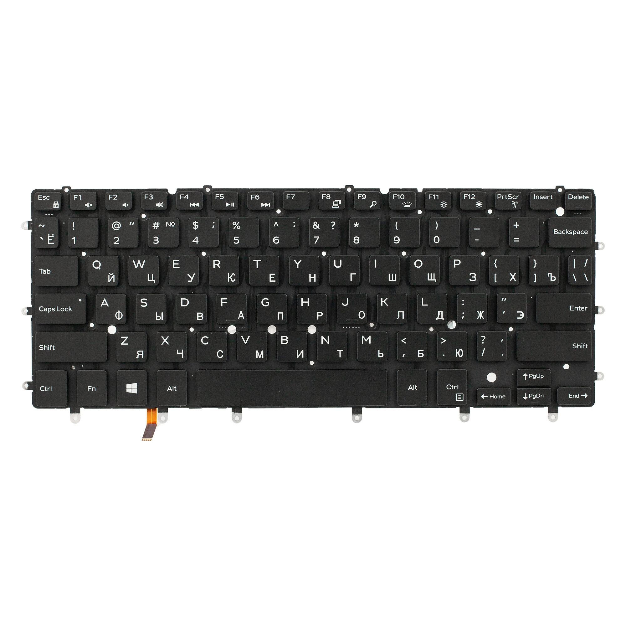 Клавиатура с подсветкой для ноутбука Dell XPS 13 9350 / Dell XPS 13 9360 / Dell Inspiron 7347 / Dell XPS 13 9343 / Dell P54G002 / Dell Inspiron 7548 / Dell Inspiron 7348 - черная