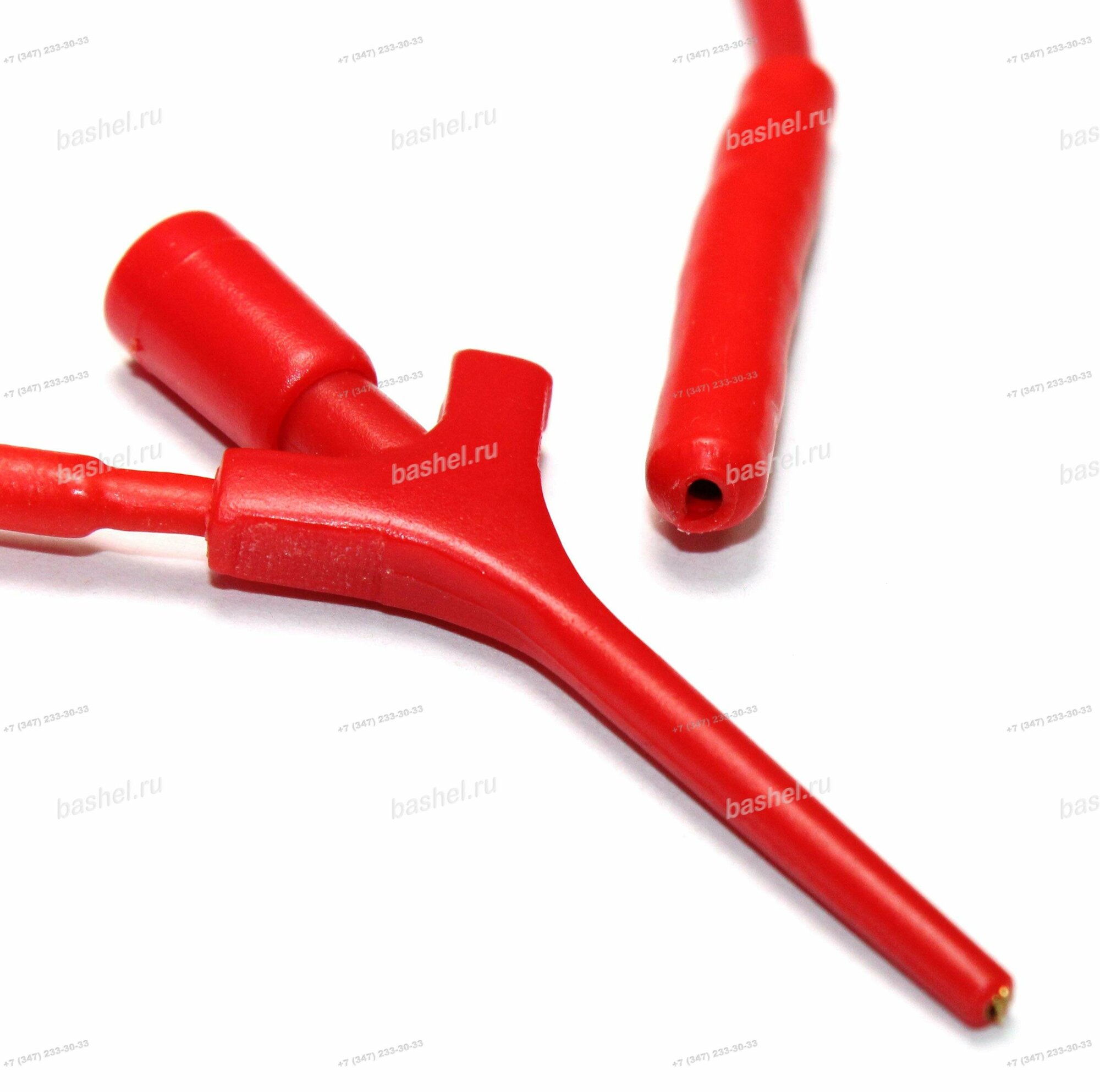 PTL2370C-R, Насадка на щупы мультиметра 2мм, микрозажим (красный)