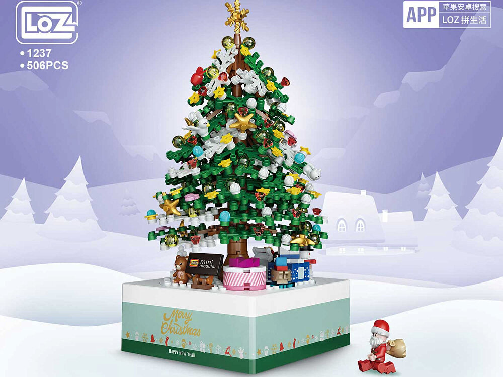 Конструктор LOZ 1237_MK Конструктор Рождественская ёлка-шкатулка