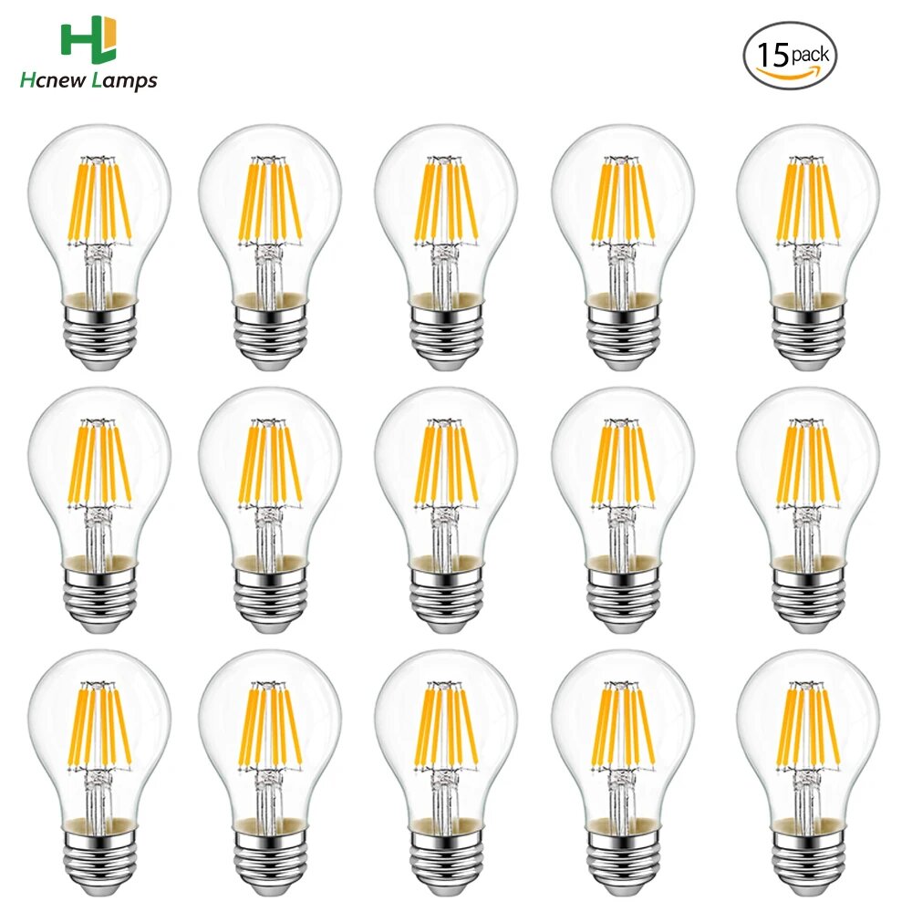 15 шт. LED A19 лампочек, теплый белый свет, DC 24V