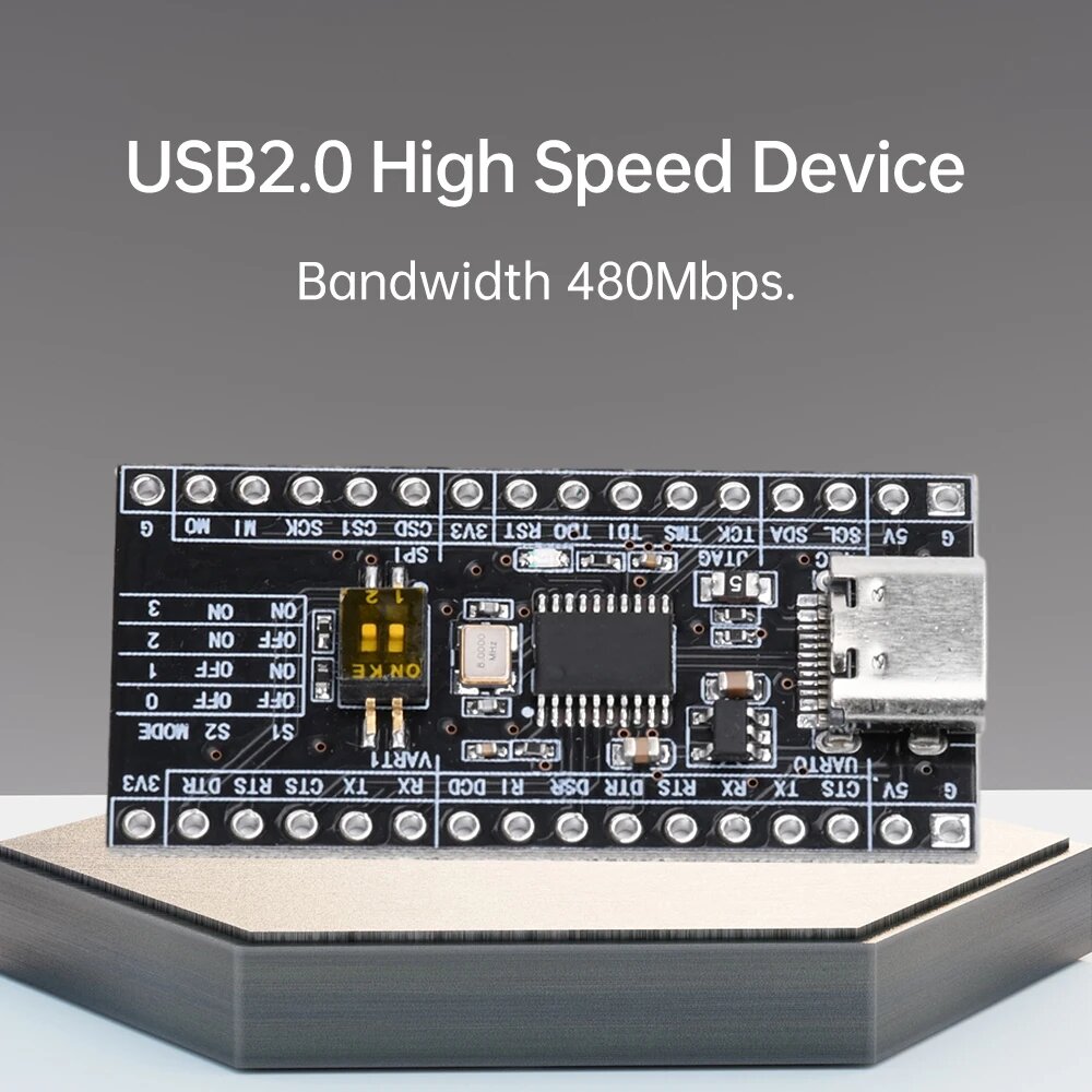 Модуль макетной платы CH347 Type-C USB 2.0, высокоскоростной USB-UART/I2C/SPI/JTAG/GPIO с открытым исходным кодом USB-HS-Bridge