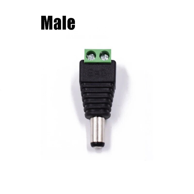 Соединитель постоянного тока с женским и мужским разъемами 2,1 мм * 5,5 мм, электрический кабель-соединитель для камеры видеонаблюдения, стандартное подключение ленты