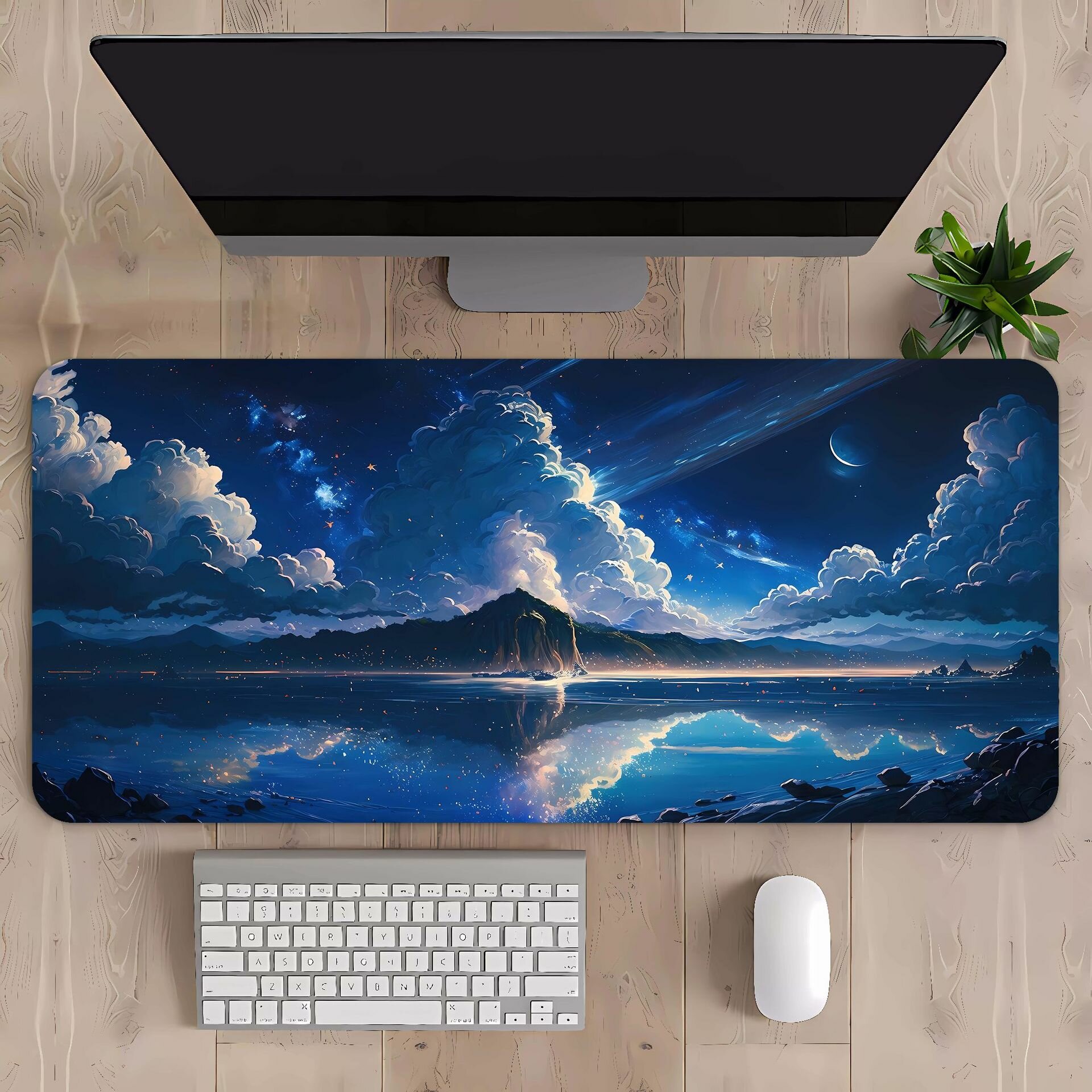 Коврик для мыши Liangcaida B23-Тень горы, нескользящий, 1000x500 мм