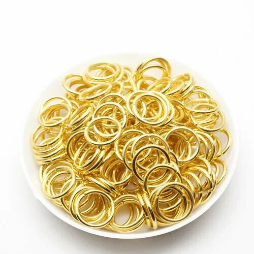 Желтые открытые кольца для бижутерии, gold color