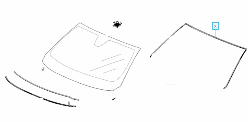 Молдинг ветрового стекла (Оригинал)