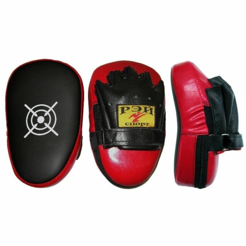 Лапа боксерская загнутая 17х26см искожа, защита пальцев Л1402И
