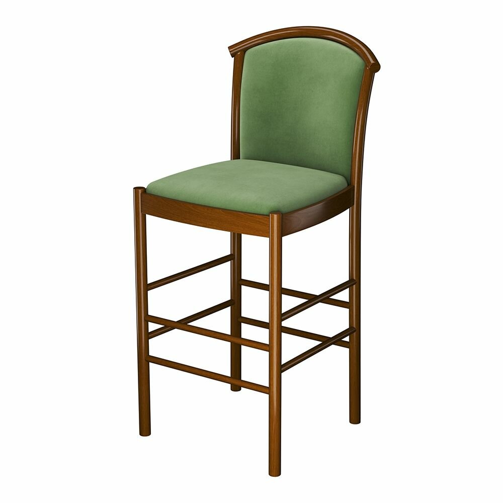Стул полубарный деревянный низкий Анна массив бука, испанский орех зеленый