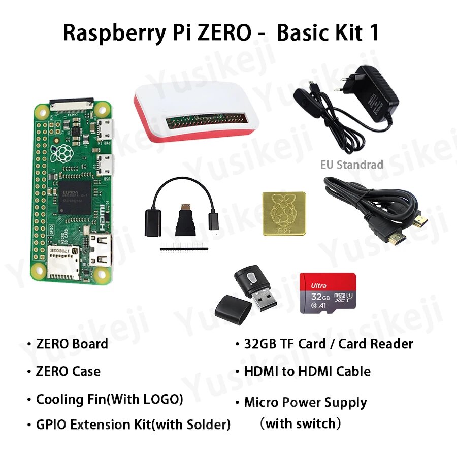 Raspberry Pi Zero Basic Kit 1, KIT 1 EU no Solder