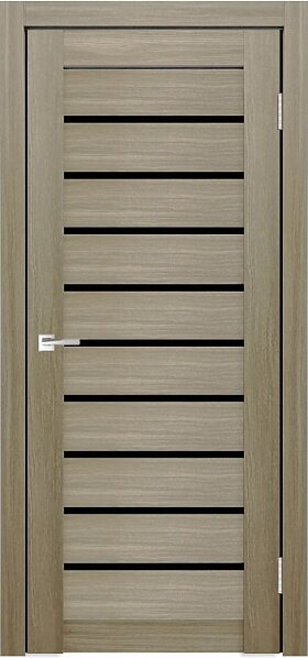 Межкомнатная Дверь Verda X-2 Неаполь со Стеклом Лакобель Чёрный 2000х700мм (Полотно 1шт) / Верда.