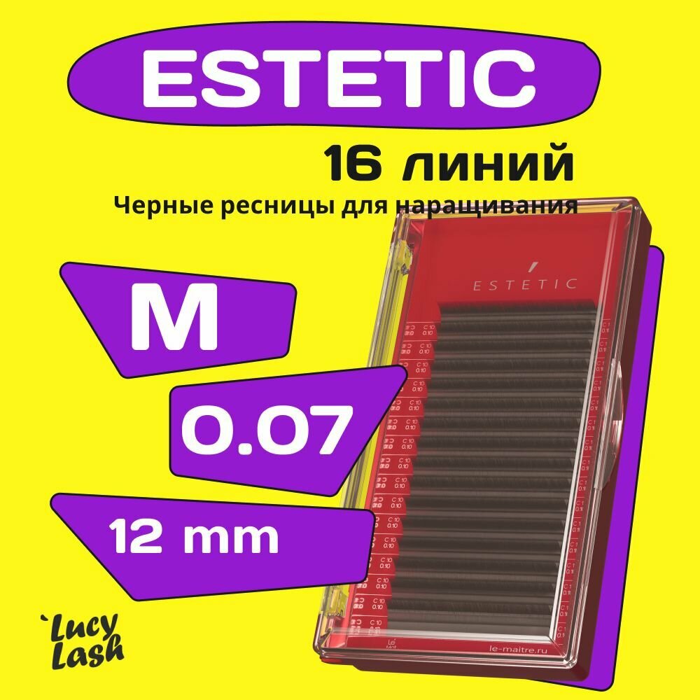 Le Maitre ресницы Estetic M 0.07 12 mm