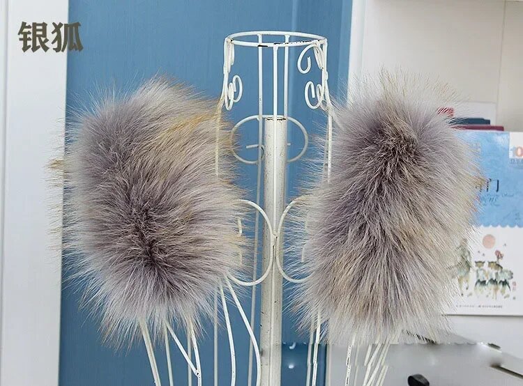 Qearlstar Женщины Faux Мех куртка украшение Мех плечо плечовая полоса 2pcs одежда сумка аксессуары,100,26,5, искусственный мех, полиэстер, полиэстер, серебро, SKU00340