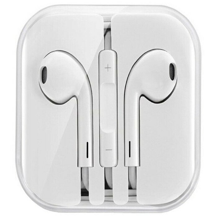 Наушники M1, проводные, вкладыши, микрофон, Lightning, 1.2 м, белые