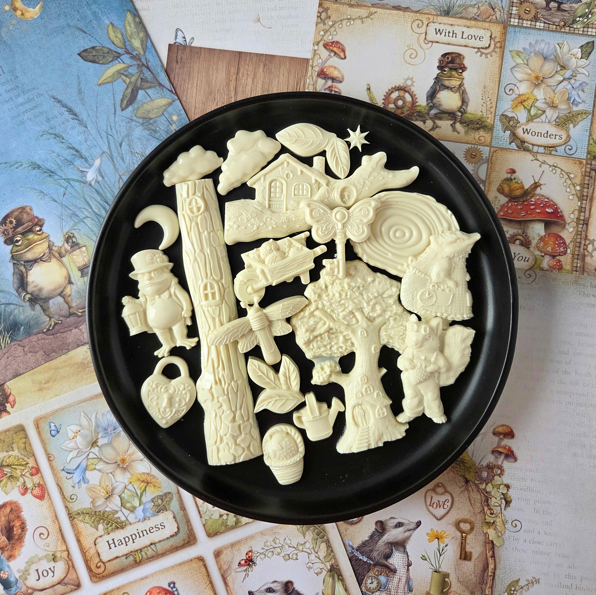 Набор отливок из пластика Волшебная роща к коллекции Hidden Grove от Stamperia