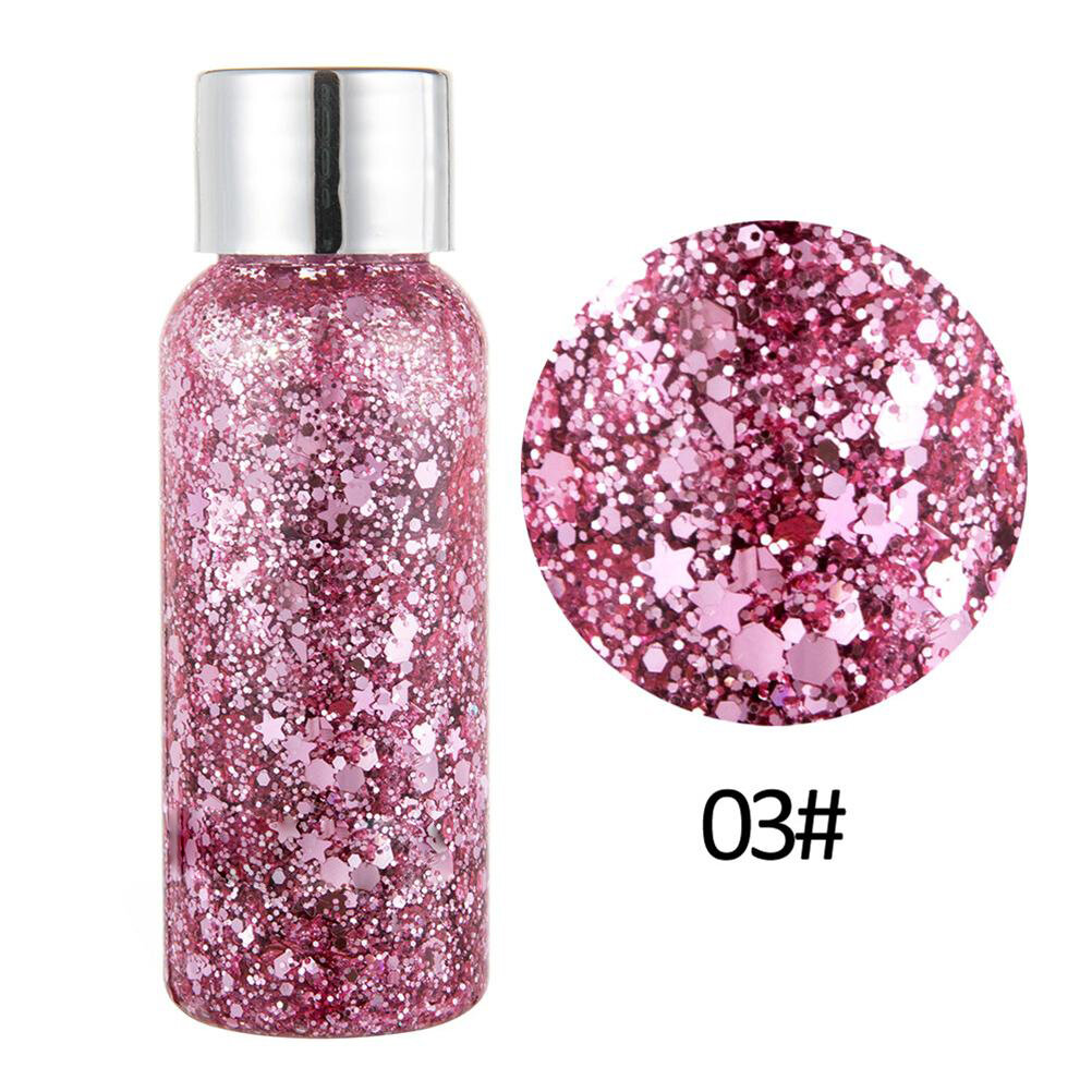 Гель с блестками для лица и тела, мерцающий, оттенок 3