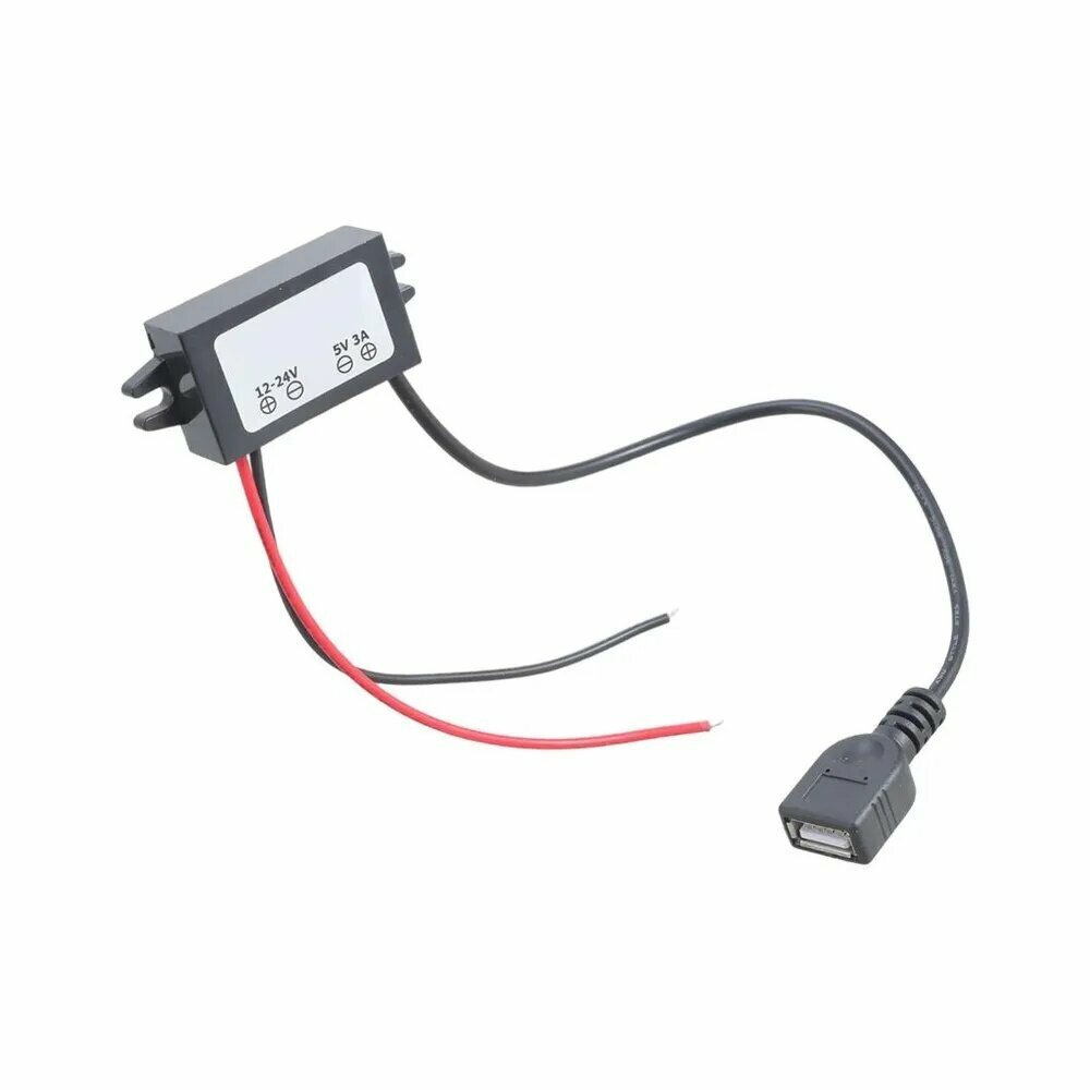 12V 24V в 5V 3A USB преобразователь для зарядки мобильных устройств