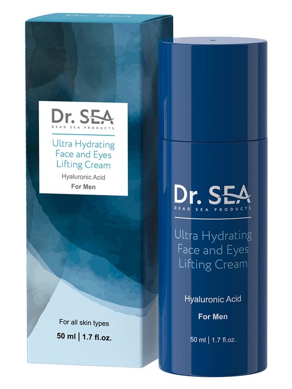 Крем-лифтинг DR.SEA мужской для лица и зоны вокруг глаз с гиалуроновой кислотой 50 мл