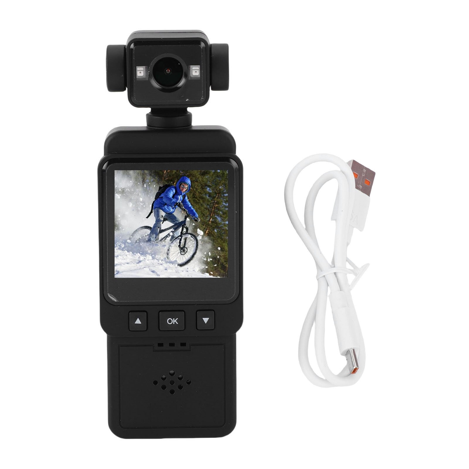 1080p Цифровая камера Wi -Fi Handheld Action Camera с зажимом IP65 Water Proof Smart Stabilization Стабилизация изображения Многофункциональное использование для велосипедного велосипеда