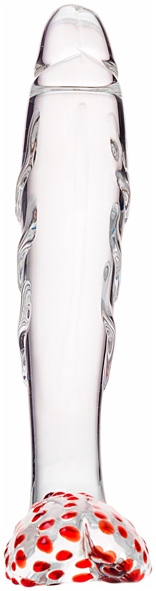 Загнутый фаллос с выпуклыми точками Sexus Glass