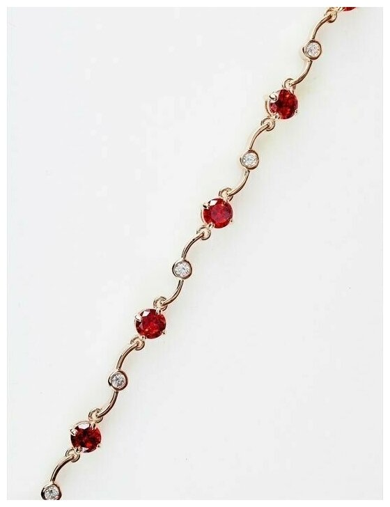 Плетеный браслет, гранат