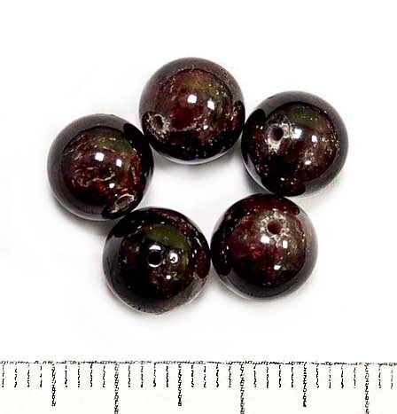 Натуральная бусина Гранат 0009042 шарик 8 мм, цена за 4 шт.