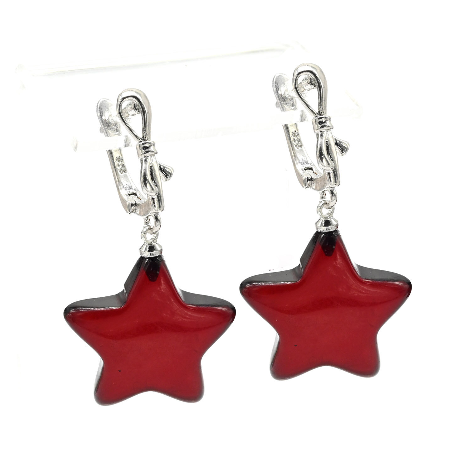 Серьги с подвесками, янтарь