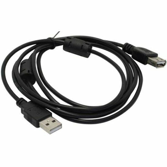 Удлинитель USB 2.0 Exegate EX-CCF-USB2-AMAF-1.8F Am/Af, позолоченные контакты, ферритовые кольца, 1,8м.