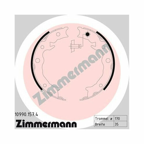 Колодки тормозные к-т для автомобиля Subaru, ZIMMERMANN 10990.157.4 (1 шт.)