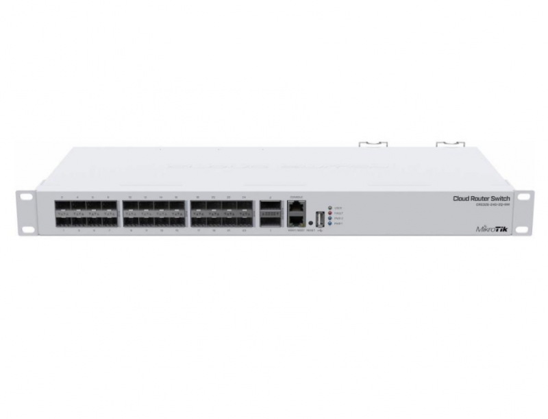 Коммутатор MikroTik CRS326-24S+2Q+RM 10/100 Мбит/сек, белый, управляемый, 24 port