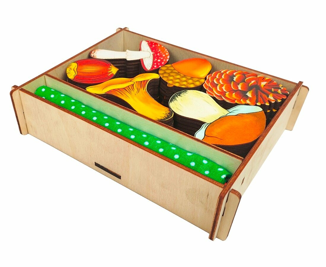 Счетный материал в мешочке "Дары леса" 30 элементов, дерево, для детей от 3 лет