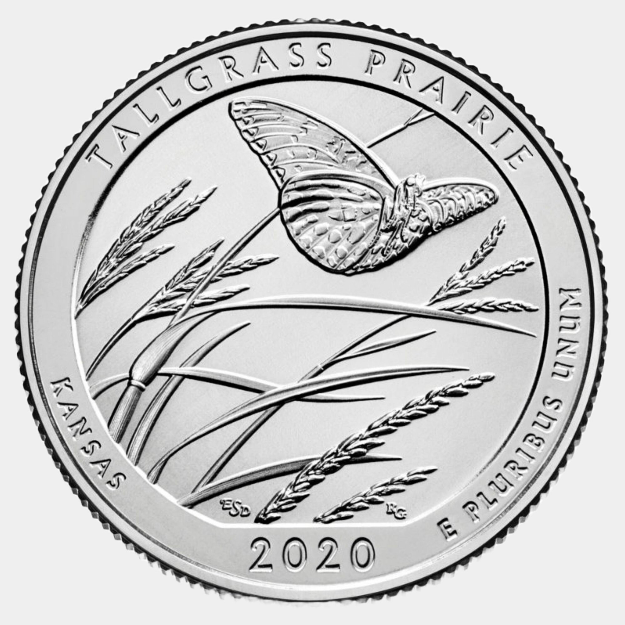 Монета 25 центов США (0.25 USD) "America the Beautiful - Tallgrass Praire" 2020 UNC