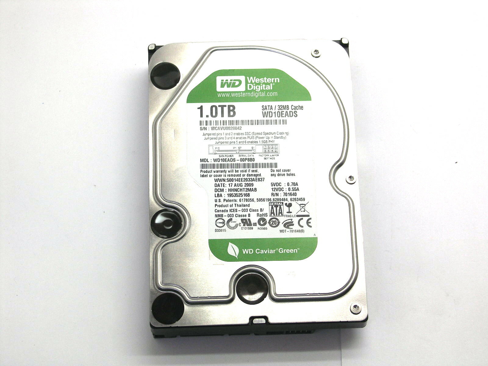 Жесткий диск 3,5" 1TB WD WD10EADS SATA