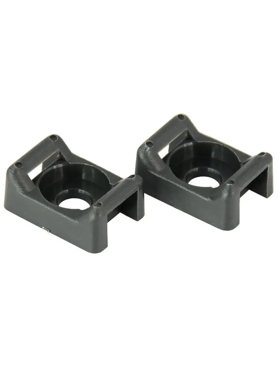 Держатель для стяжкек, полиэтилен 5мм. (50шт.), черный, AurA ACT-1001