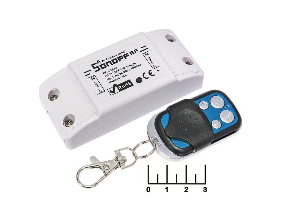 Выключатель Wi-Fi 220VAC 10A Sonoff + пульт