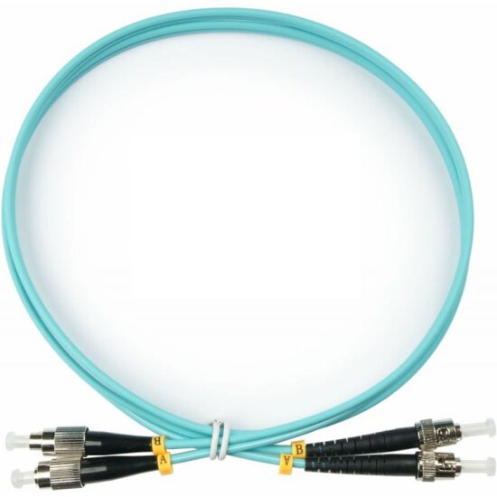 Патч-корд оптический Toplan , дуплексный, FC/PC-ST/PC, MM 50/125 (OM3), 5 м, LSZH