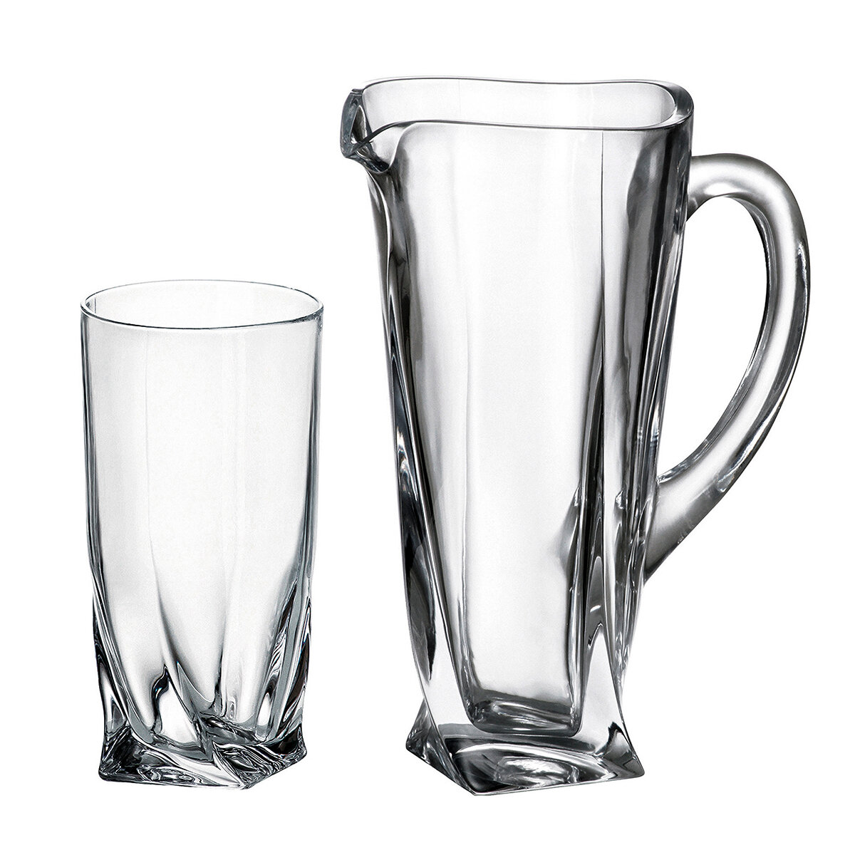 Набор для воды Crystalite Bohemia Quadro 7 предметов