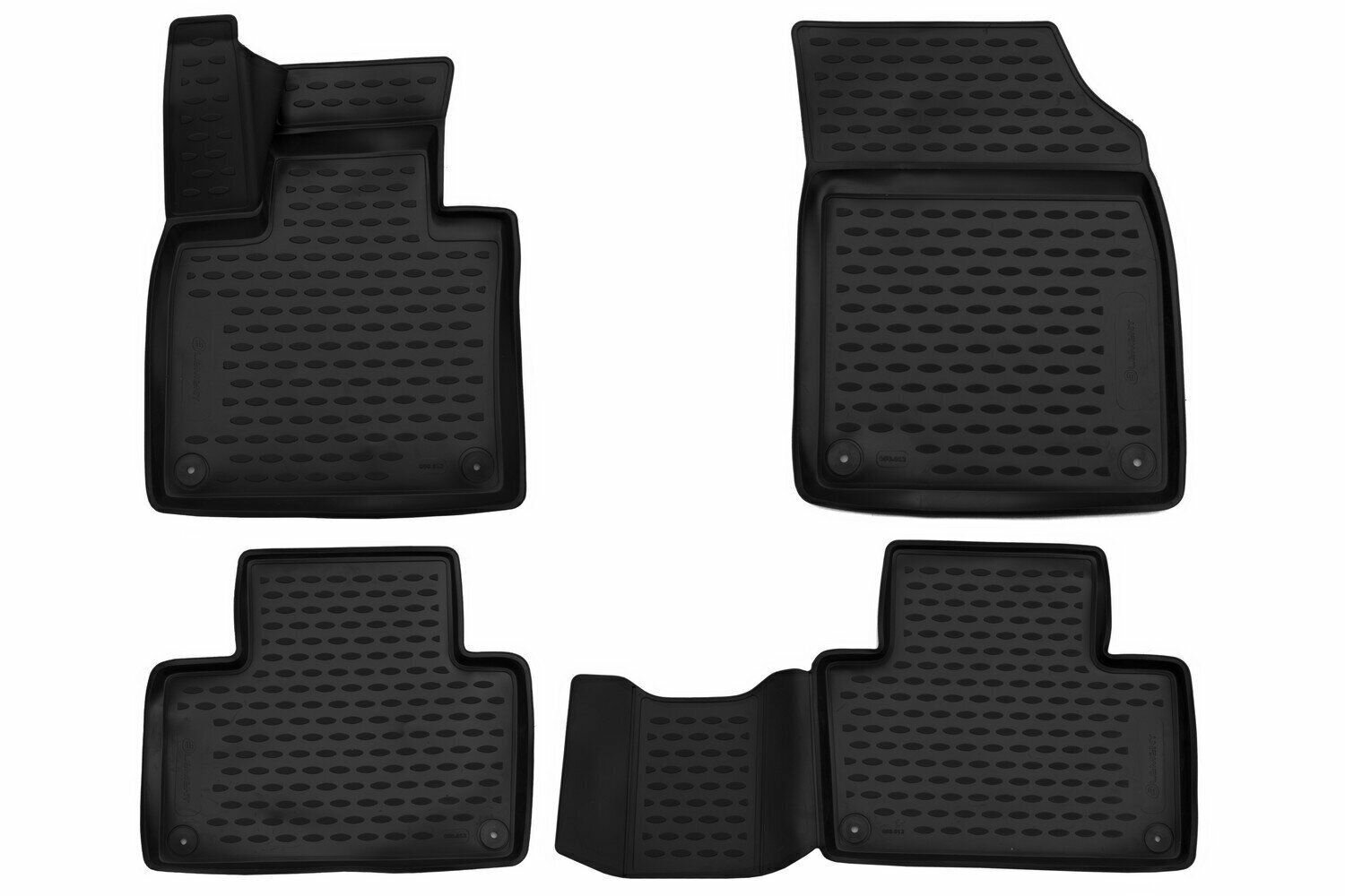 Коврики Standard, 3D в салон VOLVO XC90, 2015- , 4 шт. (полиуретан, чёрные) Element. CARVOL00003