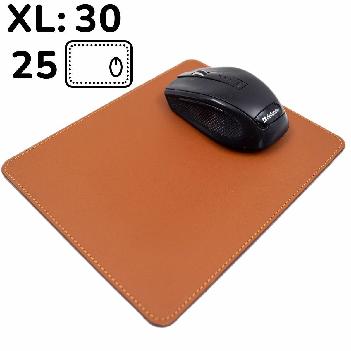 Коврик для мышки 25 х 30 см из натуральной кожи Audmorr J, NewPad XL Brandi