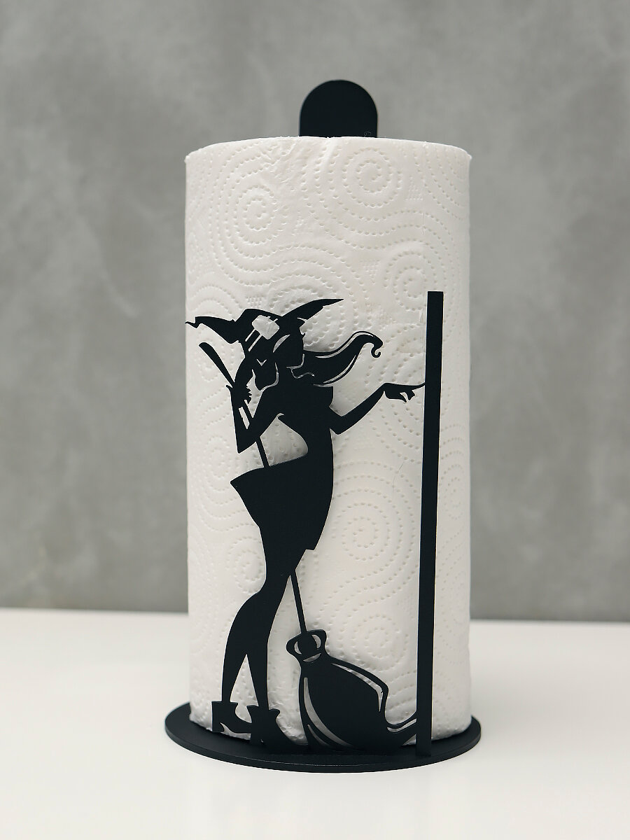 Держатель кухонный для рулонного и бумажного полотенца, настольный, цвет черный, A. R. COMPANY16, сталь