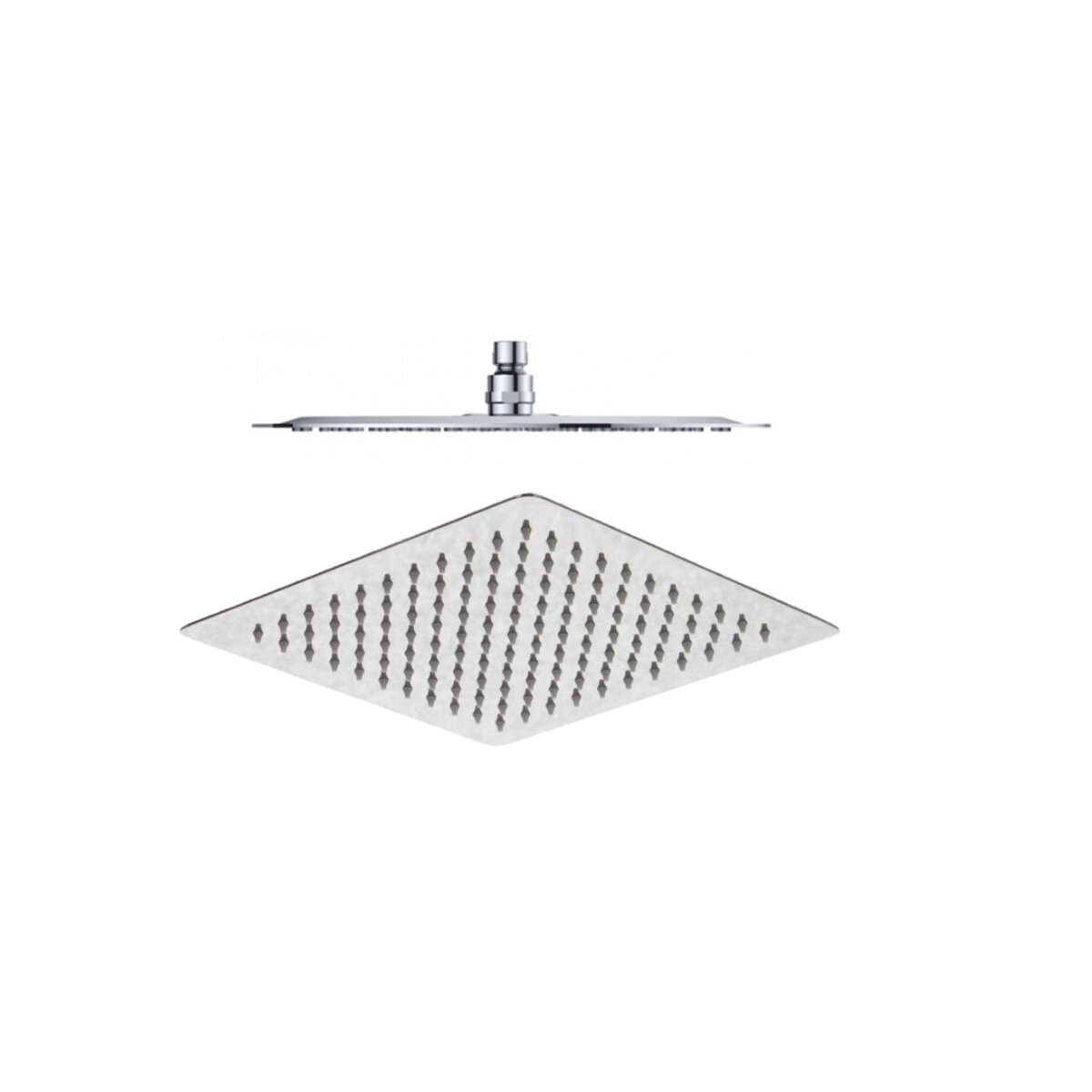 Лейка для душа Hansen метал квадрат 250х250 мм хром с подсветкой и системой быстрого монтажа