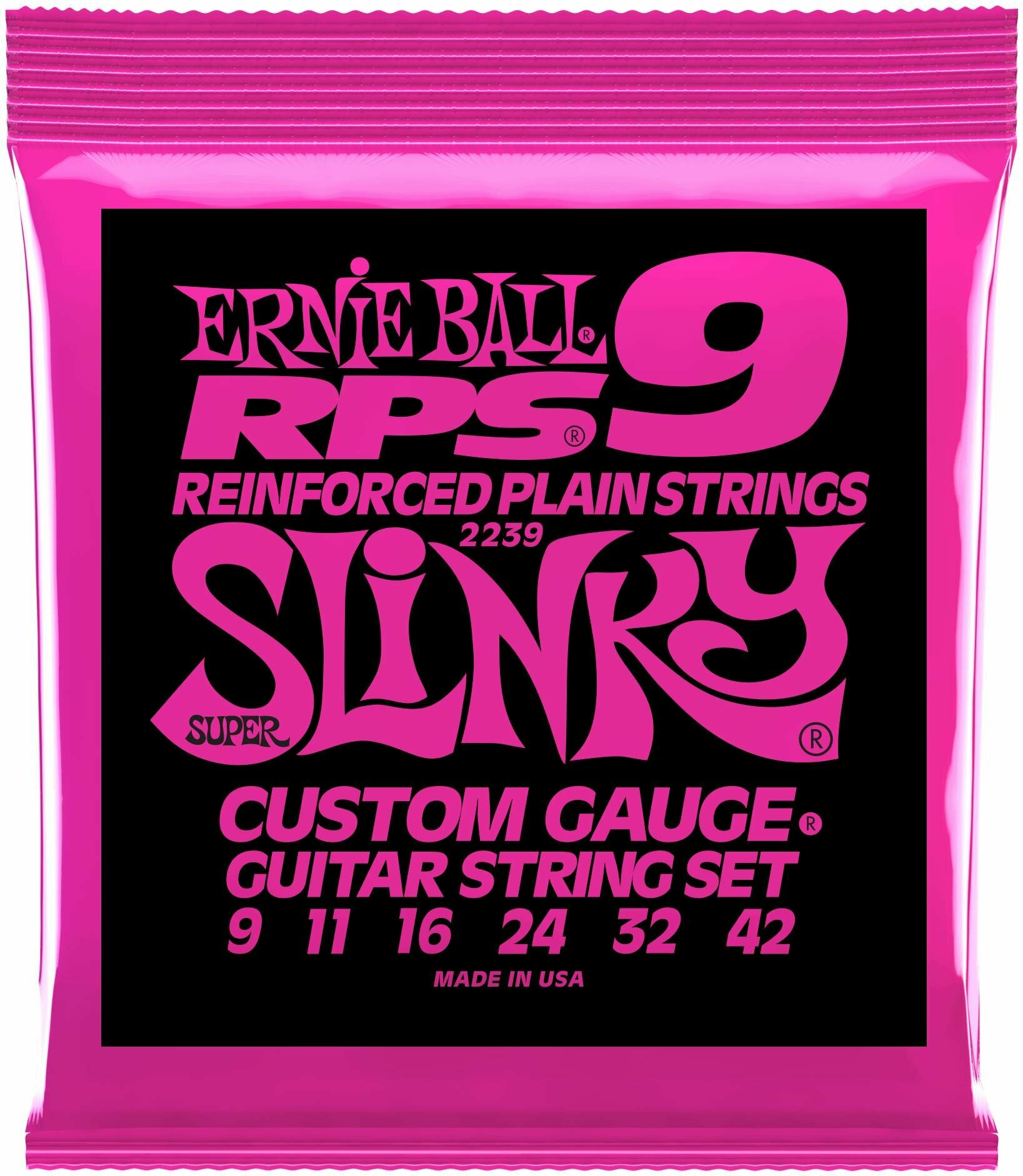 ERNIE BALL 2239 RPS Nickel Wound Slinky Super 9-42 - Струны для электрогитары