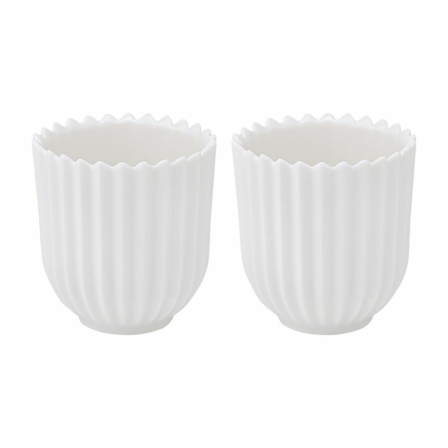 Набор из двух подставок для яиц белого цвета из коллекции Edge, S