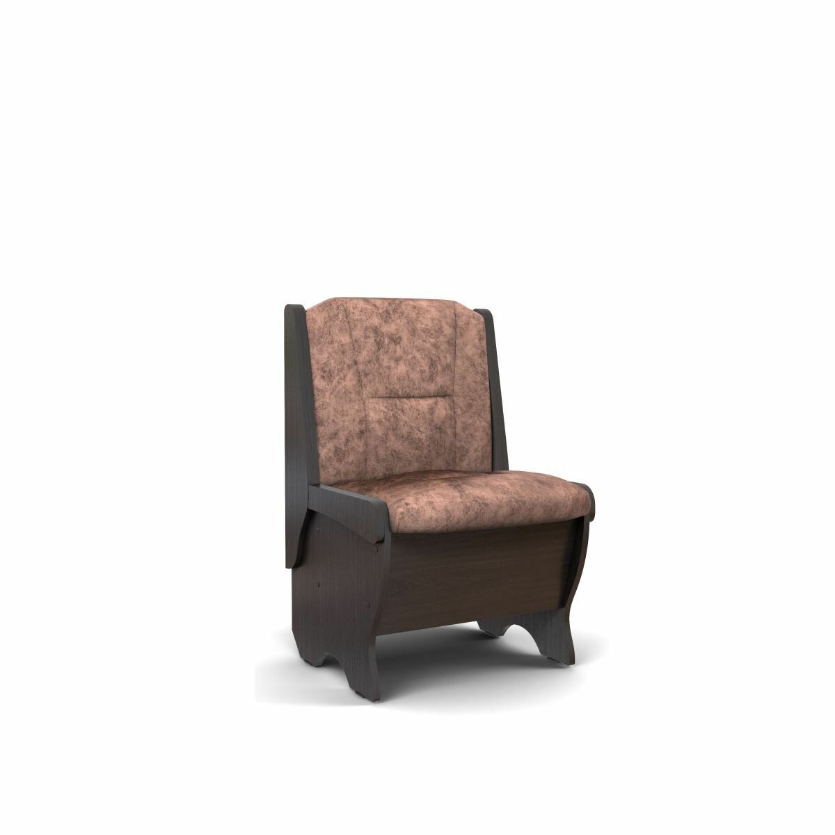 Скамья "лотос" малая (550мм) Венге/Велюр Коньяк (Бител)