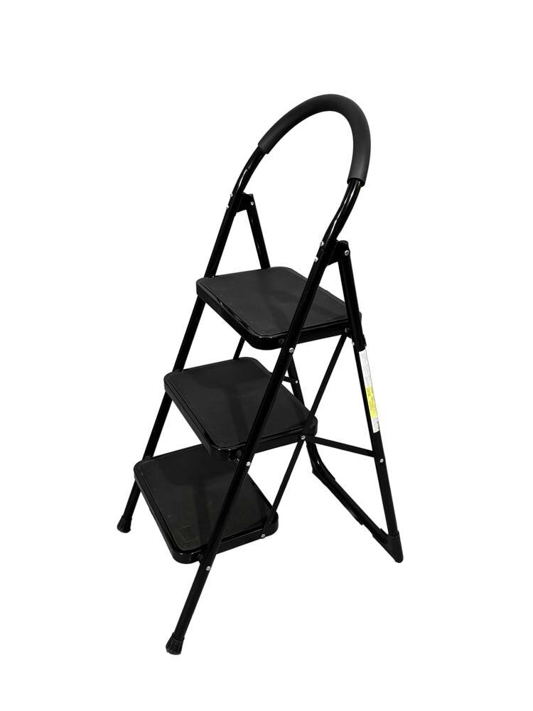 Стремянка Sevenberg Prima Lux Черная 3 Широкие Ступени, Рабочая Высота 2.70 М, Нагрузка 150 Кг.
