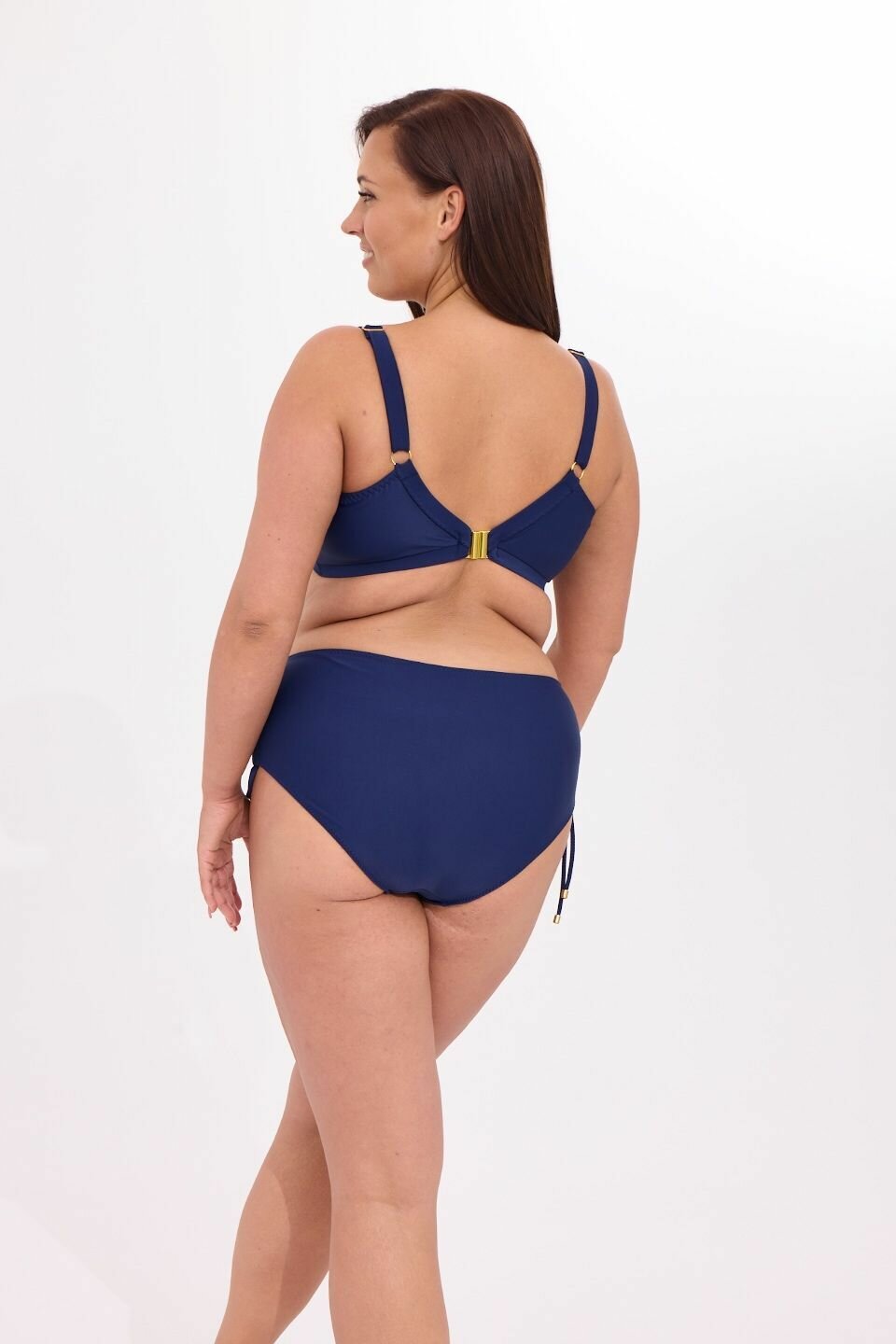 Купальник Пляжный бюстгальтер со шнуровкой 80J темно-синий