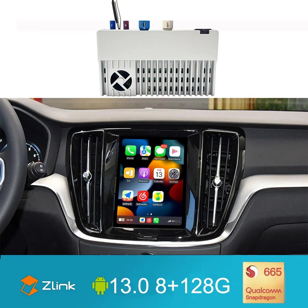 Hualingan For Volvo S90/V90/XC90/XC40/XC60/S60 2017-2024 Original System Upgrade Dual System Android 13 6+128 Snapdragon 665 GPS 128GB Carplay Auto