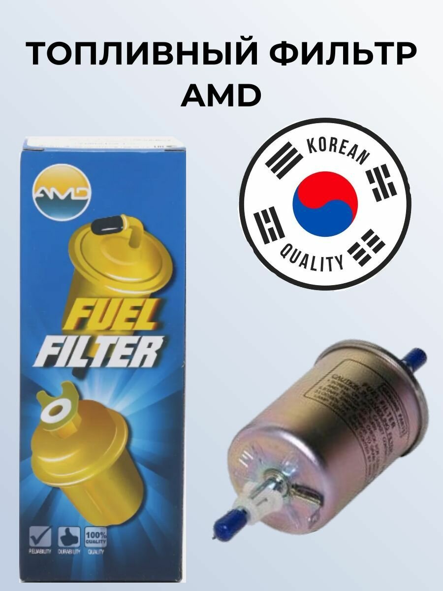 Фильтр топливный AMD для Chery Tiggo Fora Tiggo-3 M11 Changan CS35, CS55 Geely MK/MK Cross Atlas Emgrand X7 Coolray Lifan Smily X60 Celliya Cebrium