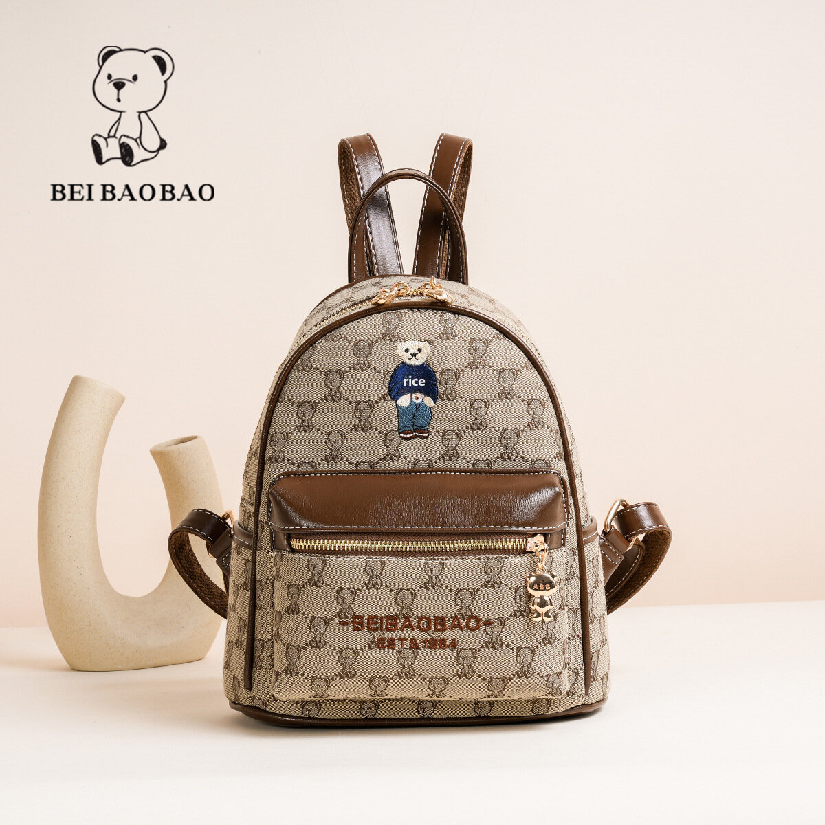 Сумка North Bag "Северная", женская, холст, хаки, с карманом на молнии